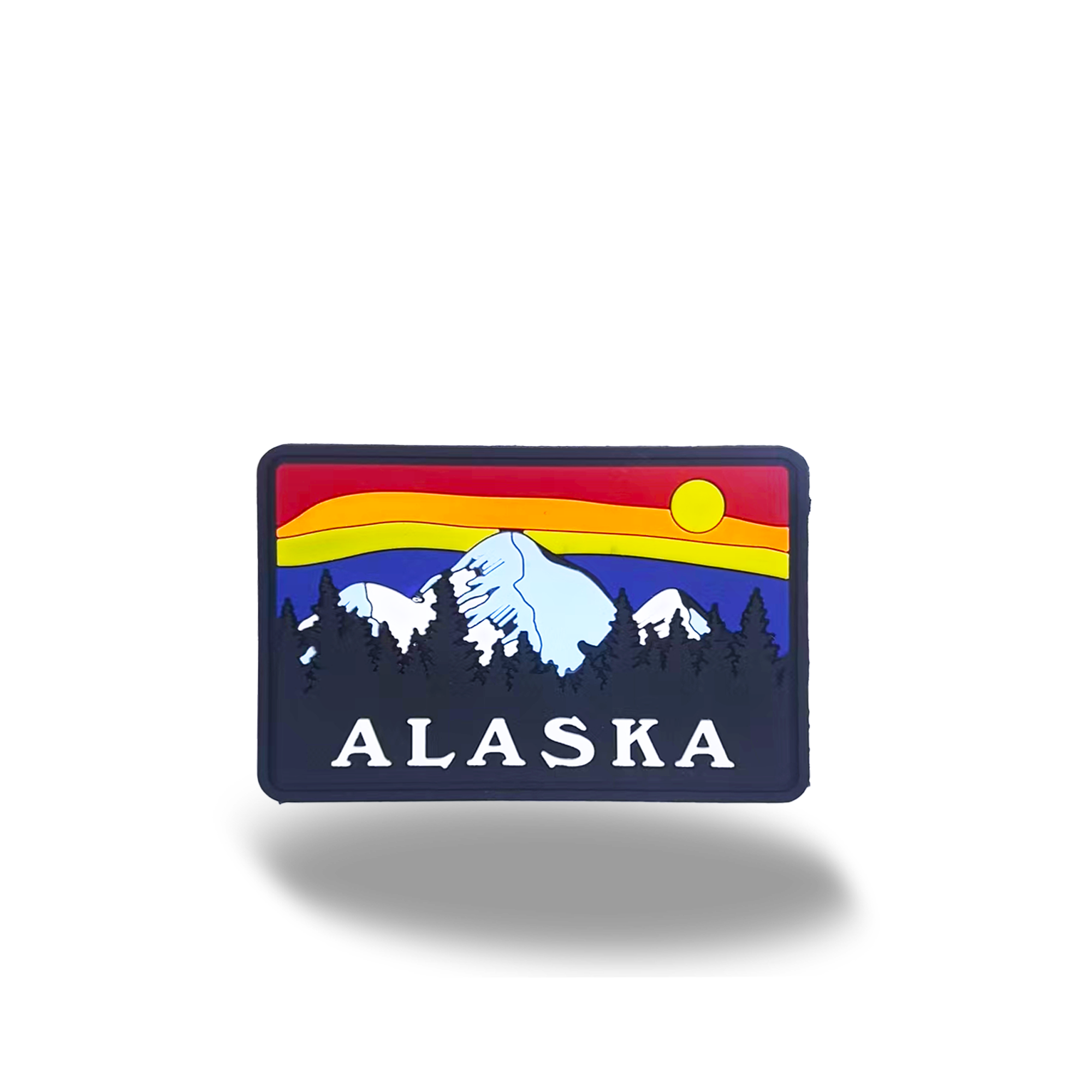 Alaska Mountain Sunset Scenic Embroidered Iron-On Patch Souvenir ...