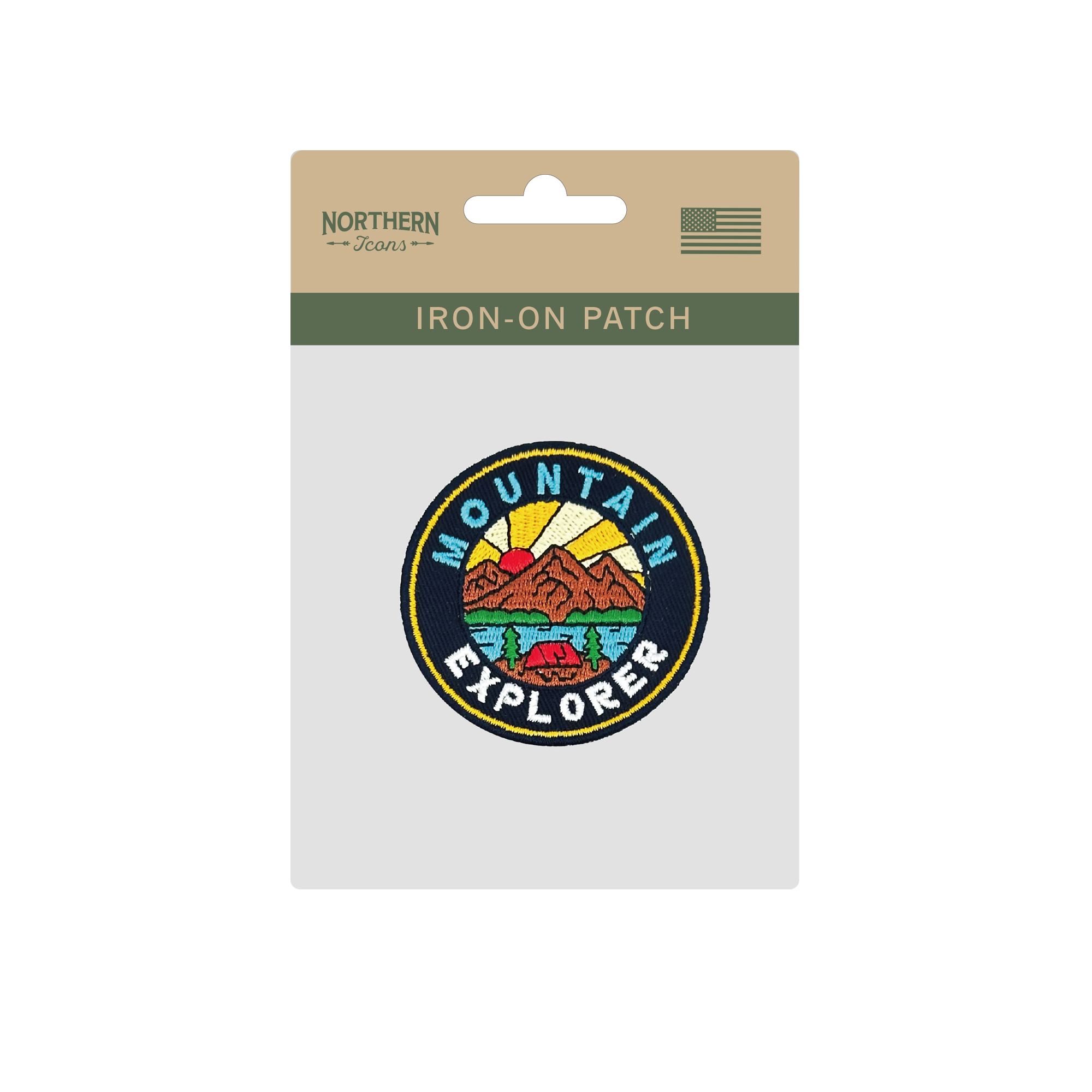 Mountain Explorer Iron On Embroidery Patch – Northern Icons Creations