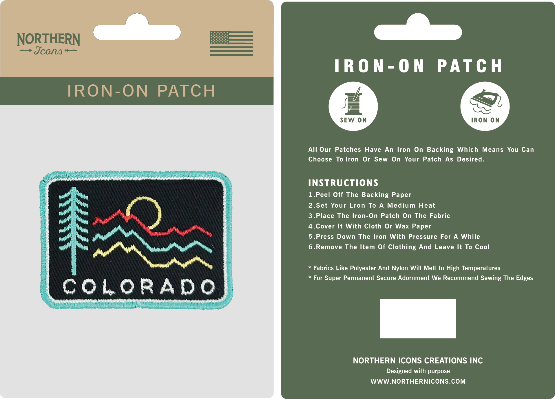 Colorado Sunset Peaks Patch – Northern Icons Creations