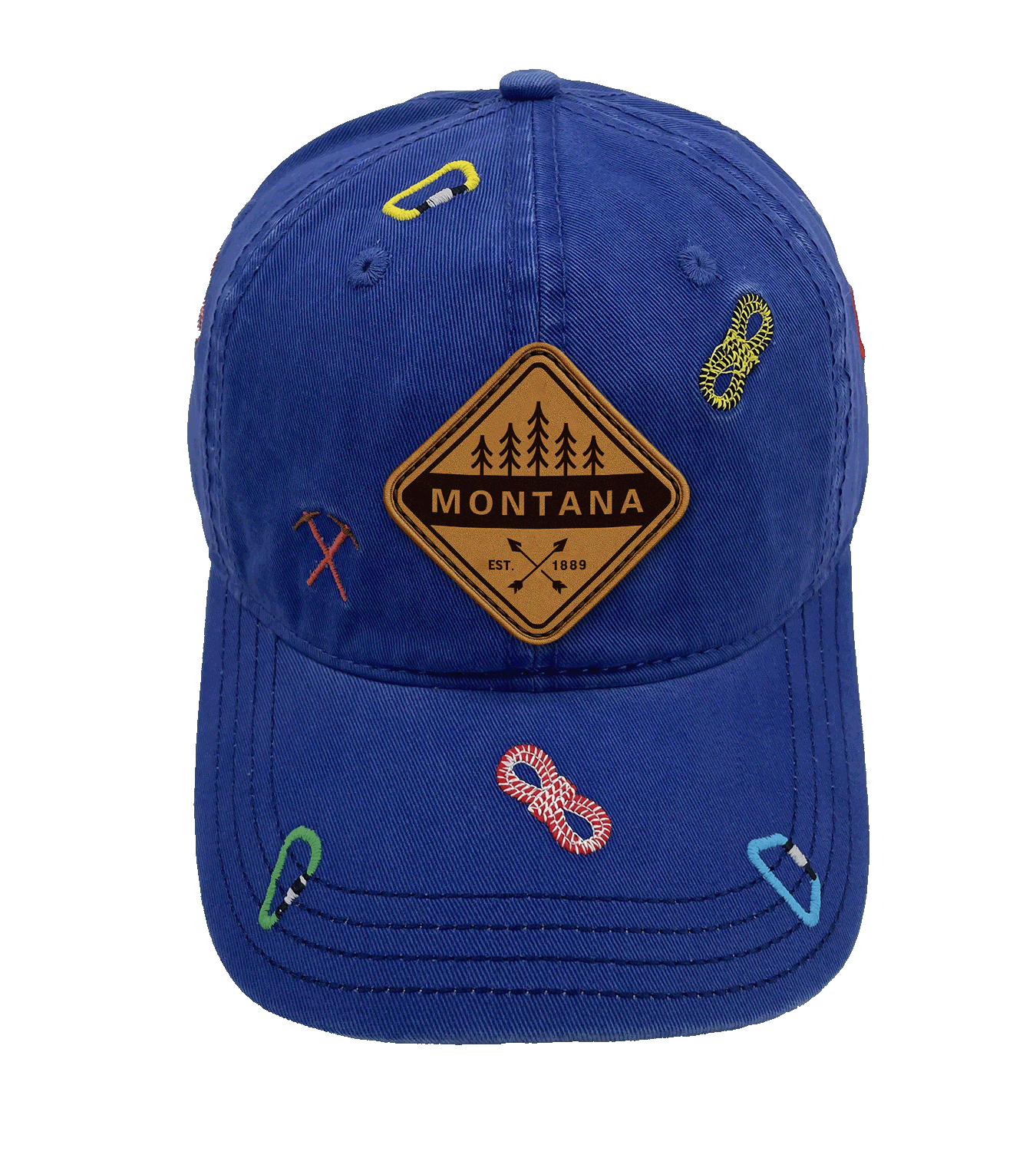 Montana Hiking Adventure Baseball Cap – Outdoor Climbing Rope & Carabi ...